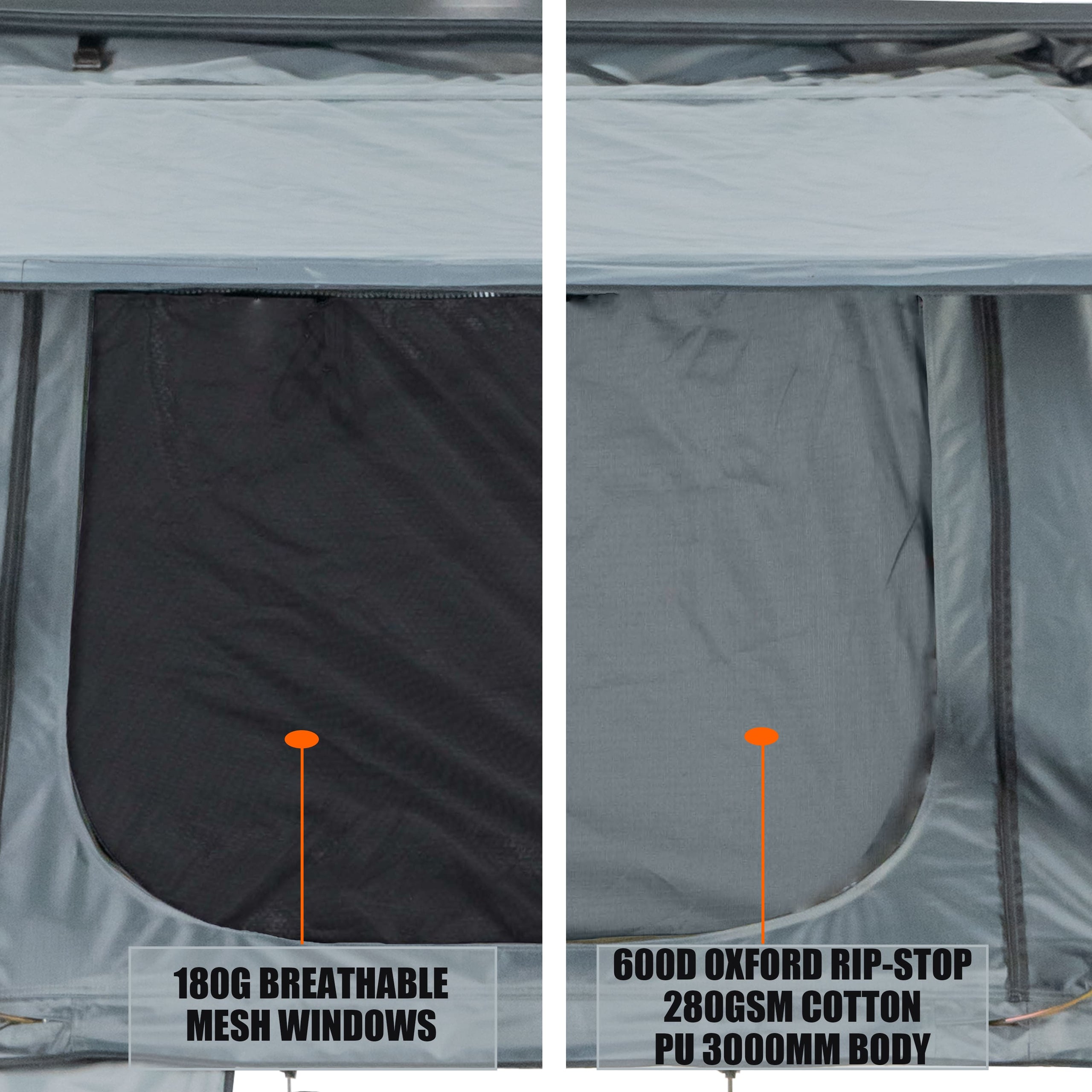 Bivvyy V2 Hard Shell Side Open Rooftop Tent, With Rainflys, 4+ Person ...